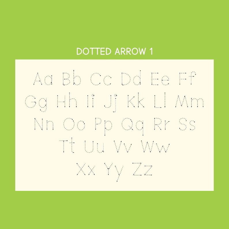 Tracing Fun Font, Student Font, Arrow Guide Font, Tracing Font, Bundle ...