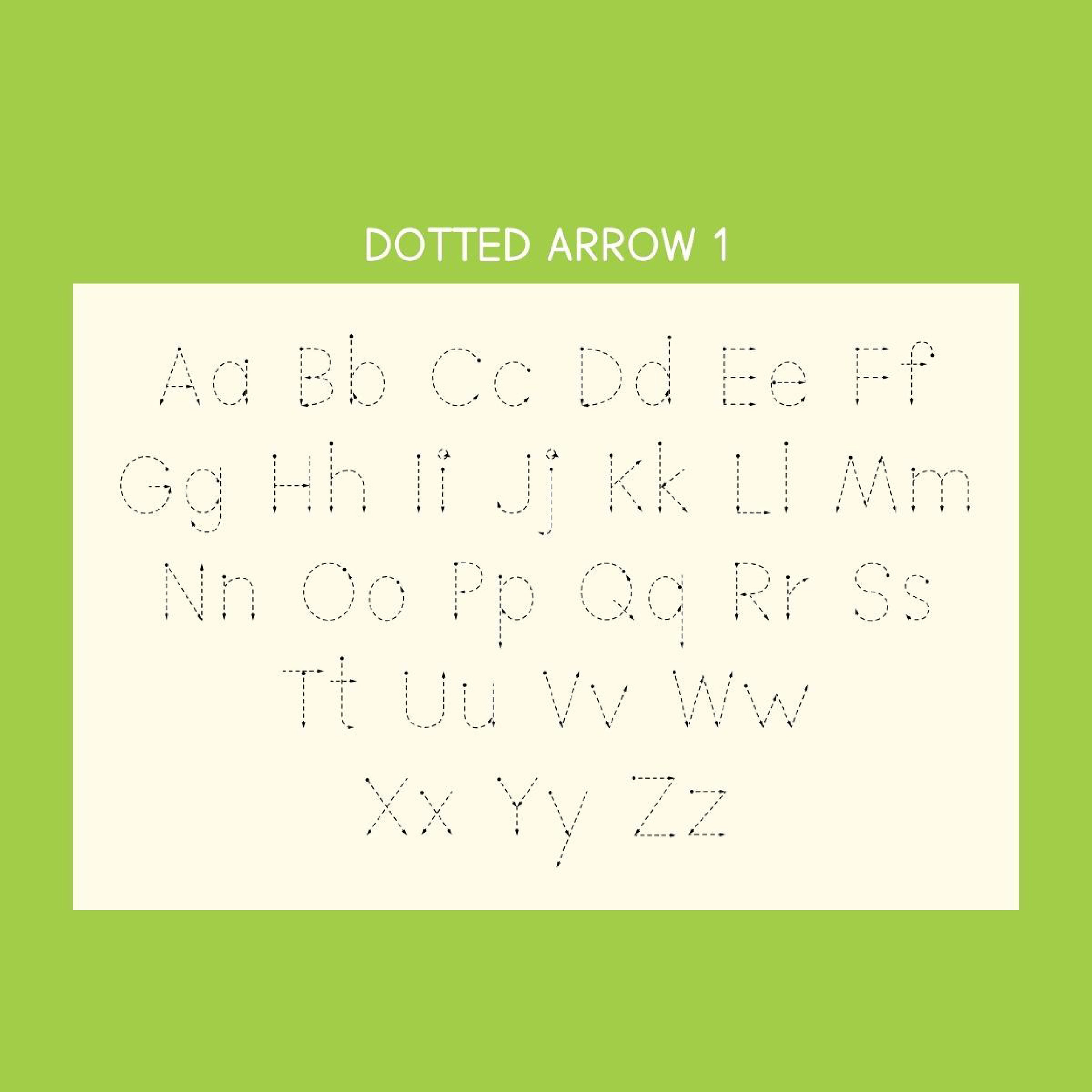 Tracing Fun Font, Student Font, Arrow Guide Font, Tracing Font, Bundle ...
