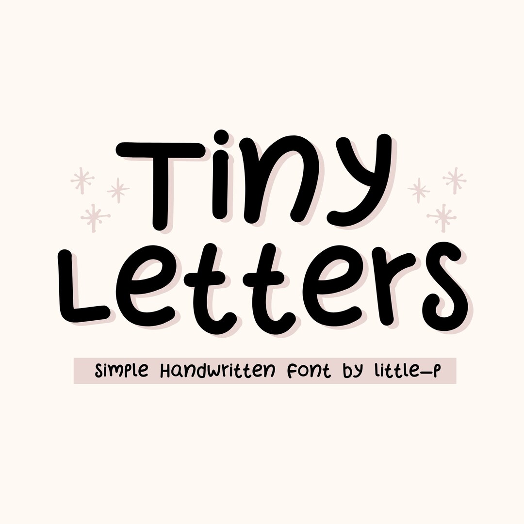 Tiny Letters Font, Handwriting Font, Handwritten Font, Study Font ...