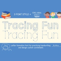 Tracing Font - Teacher Font, Student Fonts, Handwriting Fonts ...