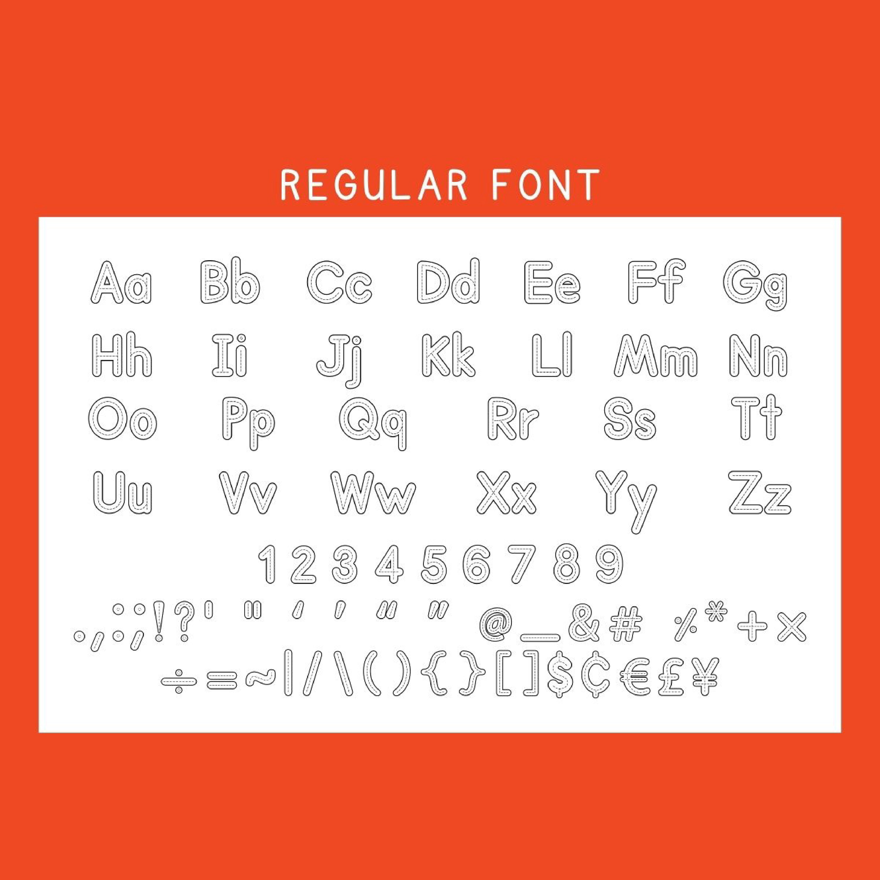 Alphabet Tracing Font, Tracing Font, Duo Font, School Font, Handwriting ...