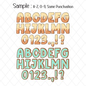 Gingerbread Pastel Alphabet, PNG Letters, Alphabet Bundle, Xmas Clipart ...