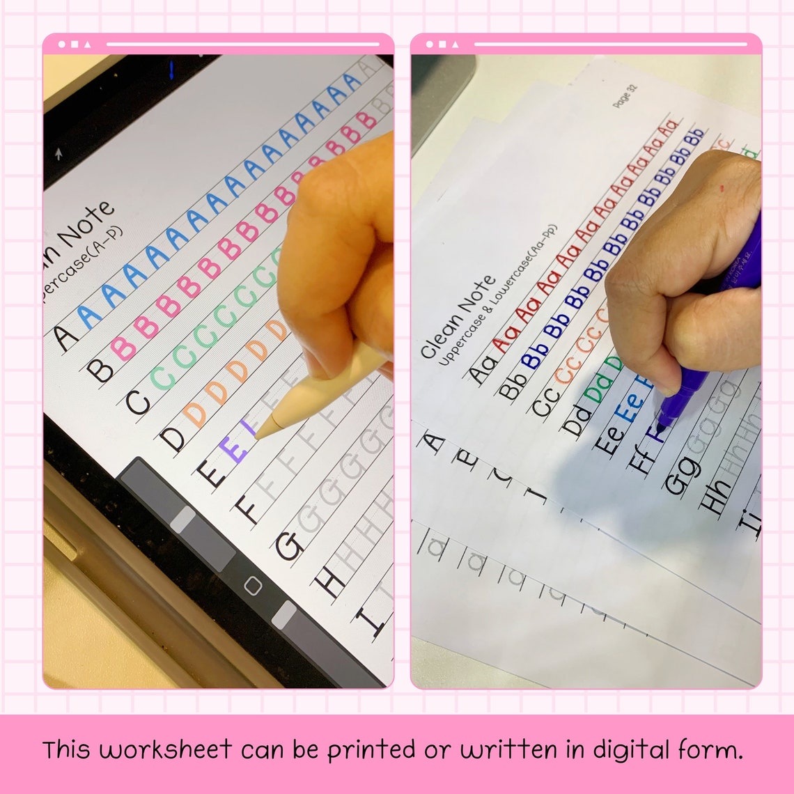 Handwriting Worksheet, Neat Handwriting, Digital Workbook, Printable ...