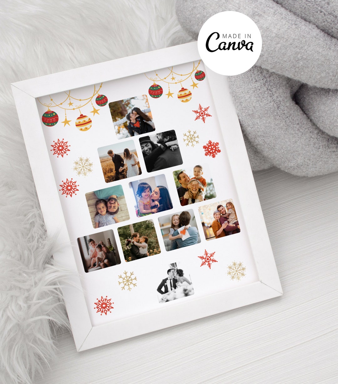 Personalised Editable Gift Template With Christmas Tree Family - Etsy