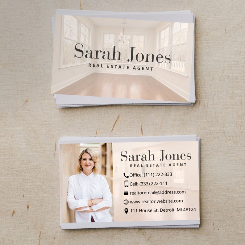 Real Estate Business Cards, Unique Business Card, Real Estate Business ...