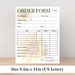 Order Form Template, Printable Order Form, Order Form, Invoice Template ...