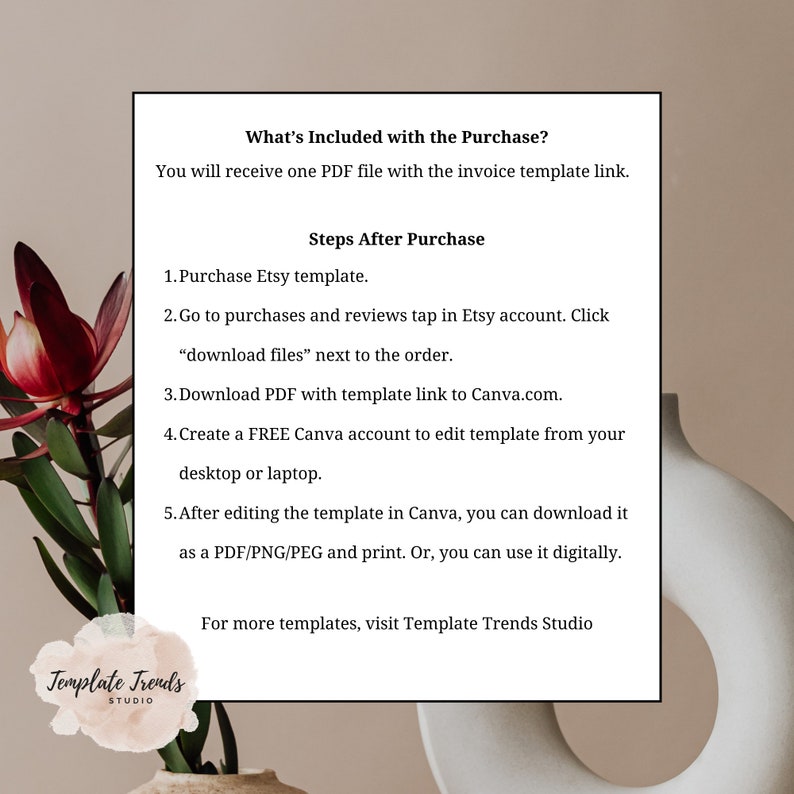 Invoice Template Download, Editable Invoice Template, Small Business ...