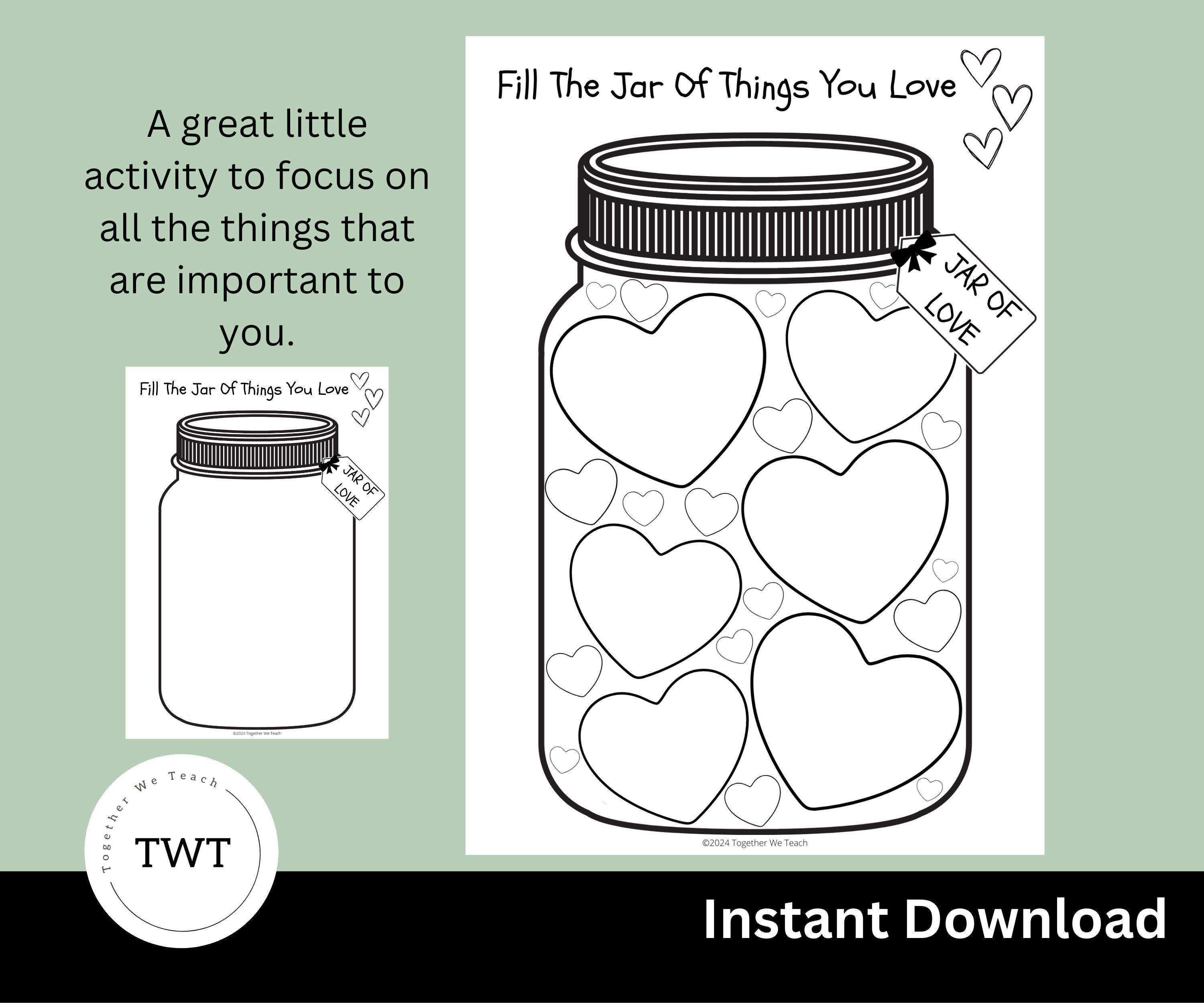 Jar of Love Activity for the Classroom or Family - Valentines Day - Etsy
