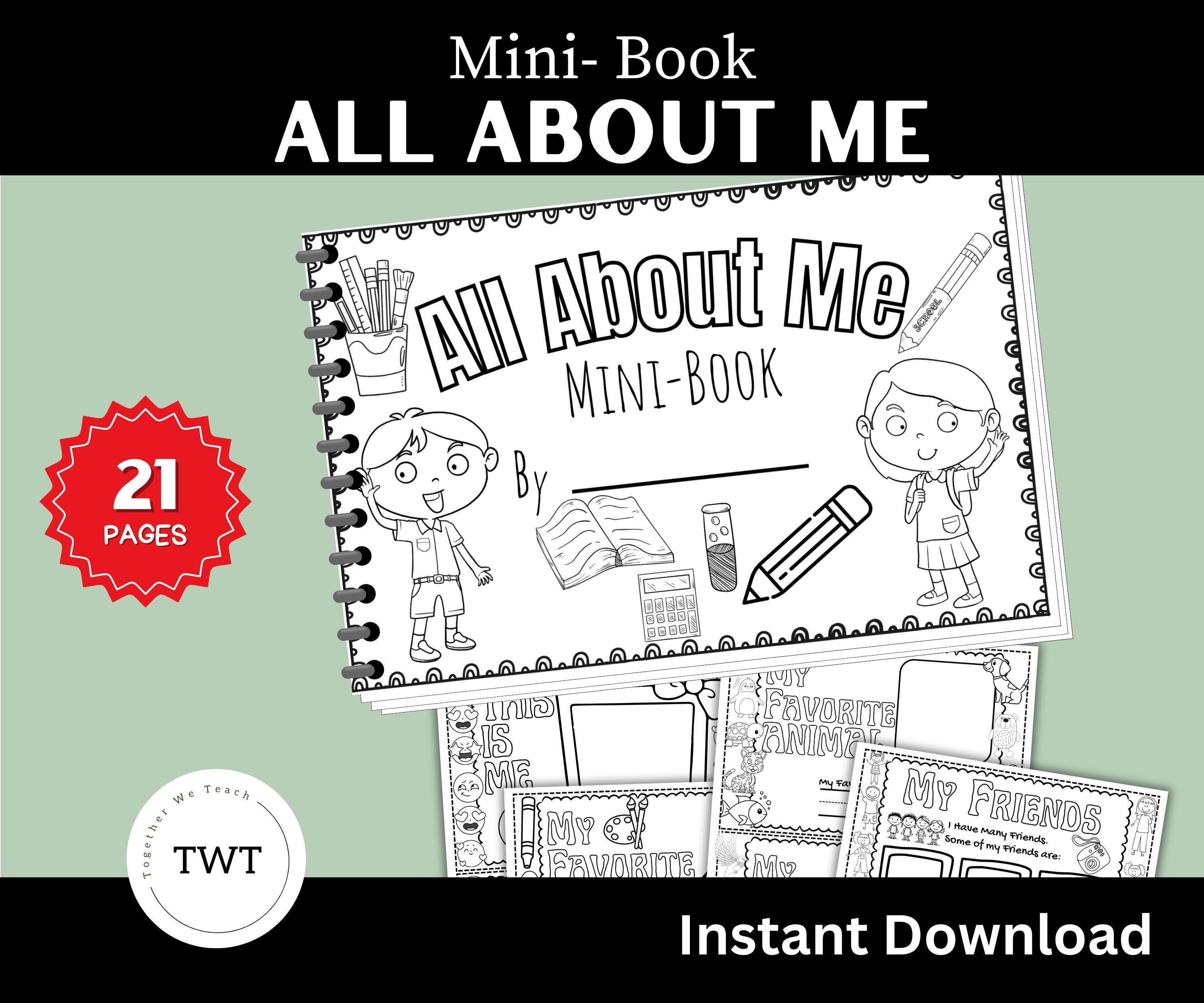 All About Me Mini Book - Etsy