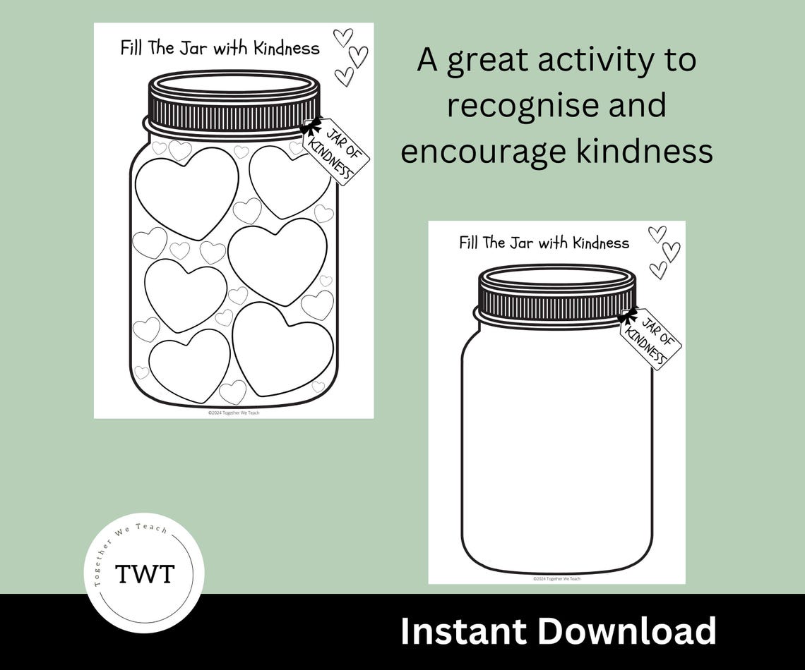 Fill a Jar With Kindness, World Kindness Day, Spread Kindness, Share ...