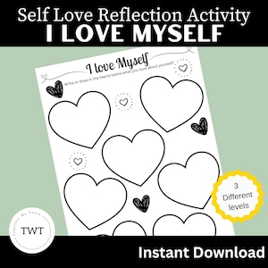 What I Love About Myself Activity - Self Reflection - Valentines Day - Etsy
