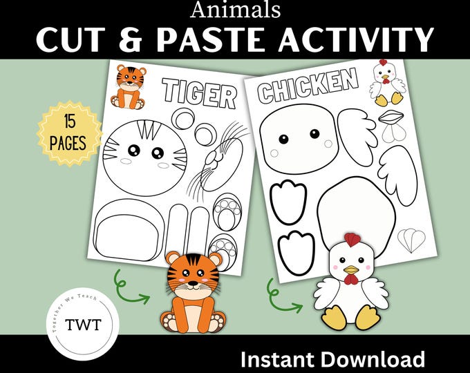 Create Your Own Fun Cut and Paste Bird!, Cut and Paste Craft Activity ...