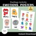 Feelings Posters, A4, PDF, Unique Character & Colours for Each Feeling ...