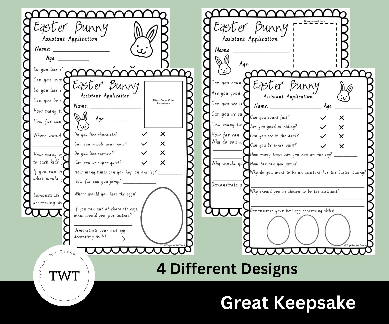 Easter Bunny Assistant Application - A Great Keepsake! - Etsy
