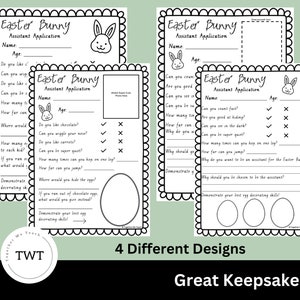 Easter Bunny Assistant Application - A Great Keepsake! - Etsy