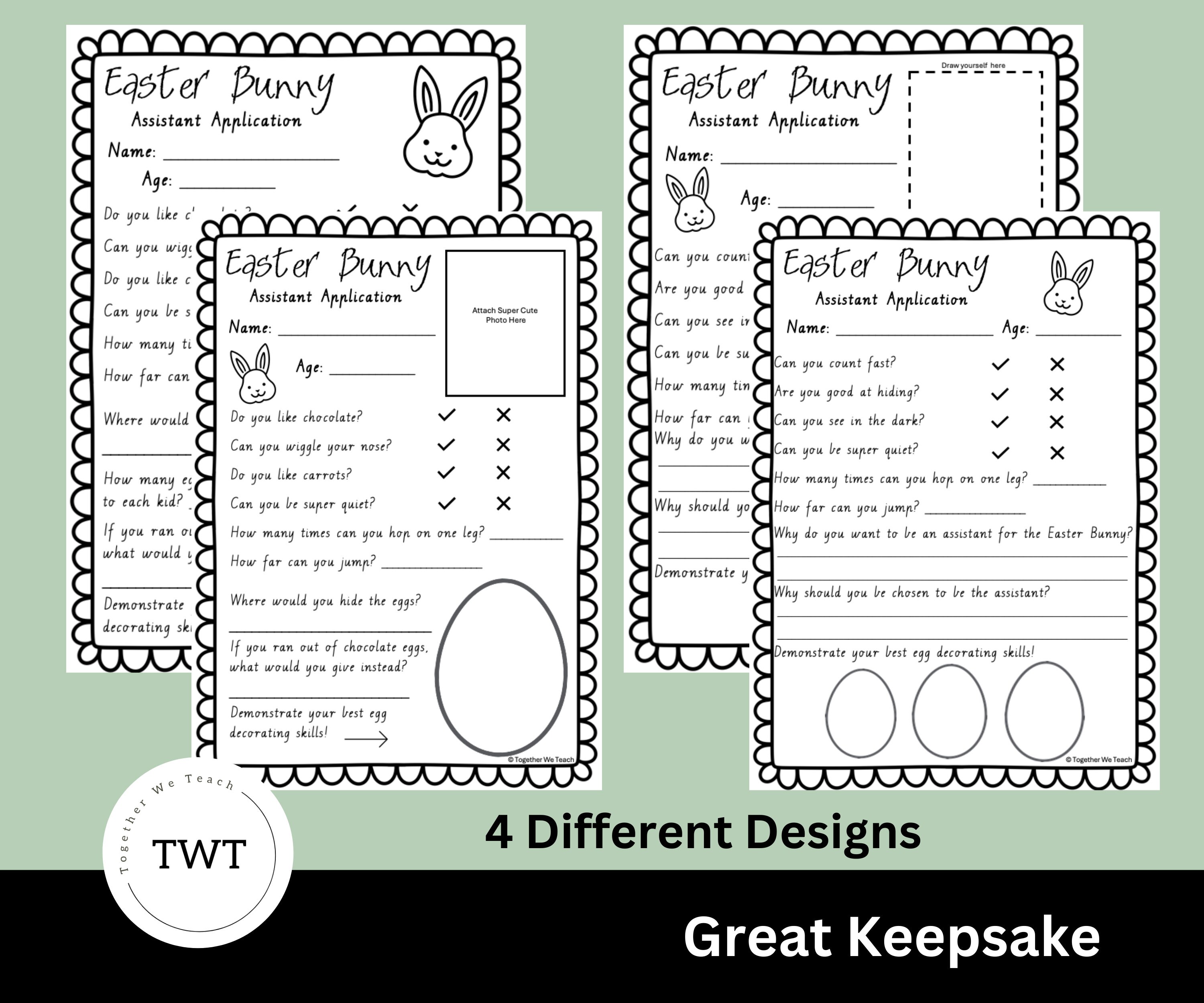 Easter Bunny Assistant Application - A Great Keepsake! - Etsy
