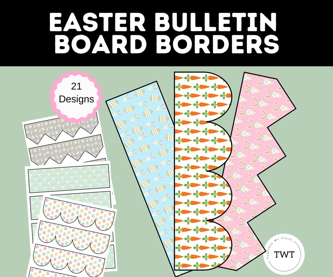 Easter Picture Patterns Bulletin Board Borders, Hallway, Reception ...