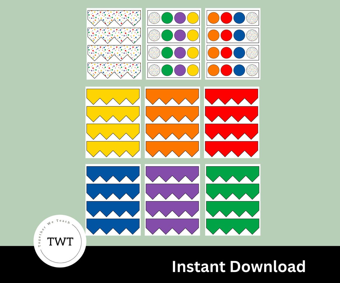 Bulletin Board Borders Bright Spots Theme - Wall Display - Etsy