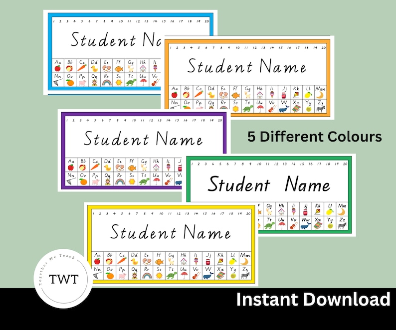 Student Name Desk Cards - Etsy