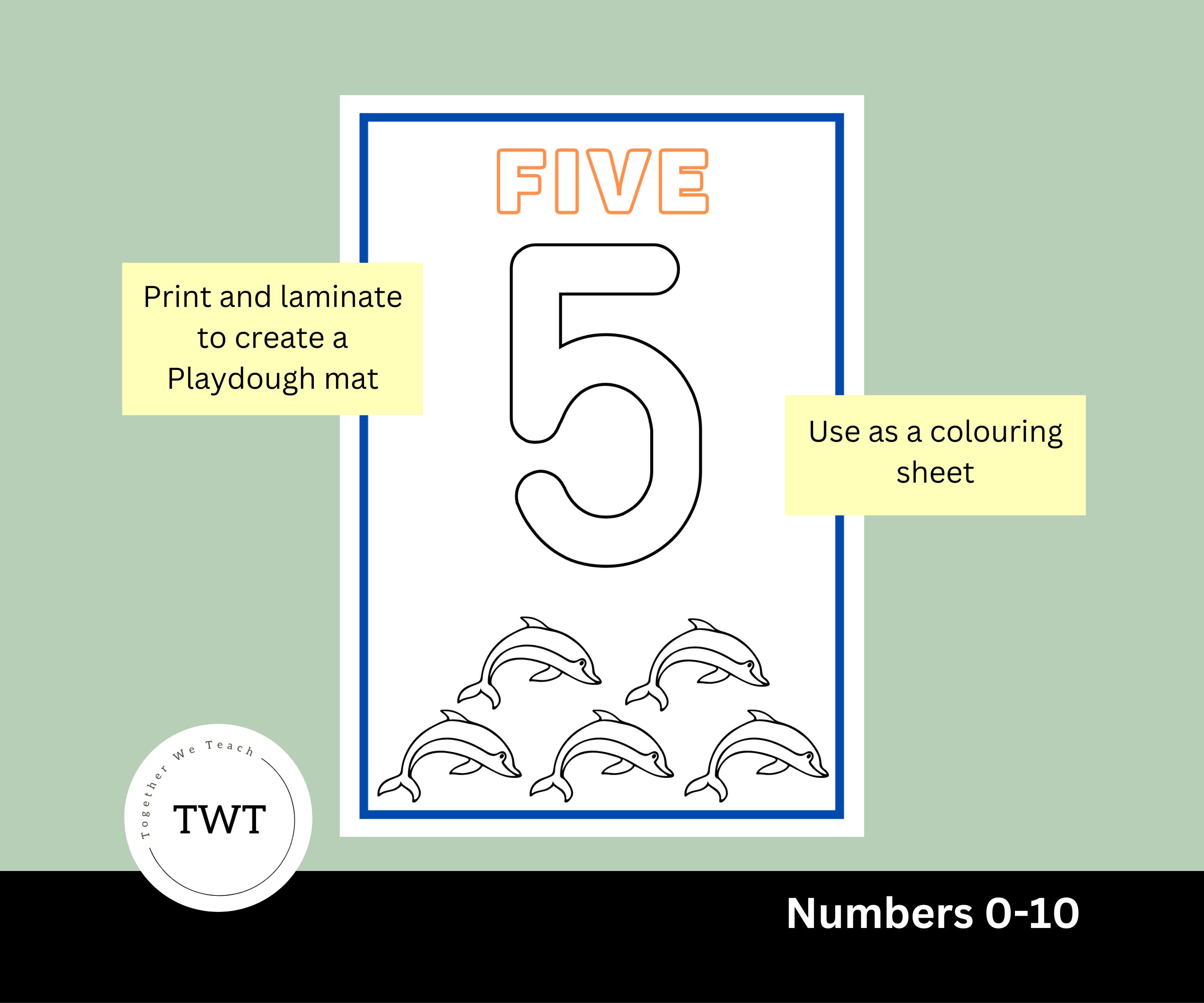 Number Playdough Mats Under the Sea - Etsy