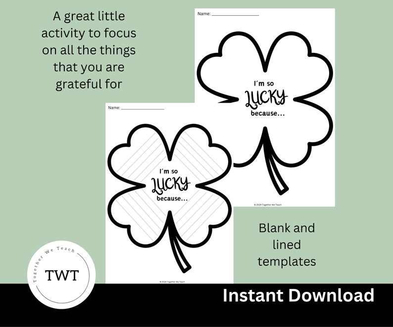 I'm so Lucky Activity - Etsy