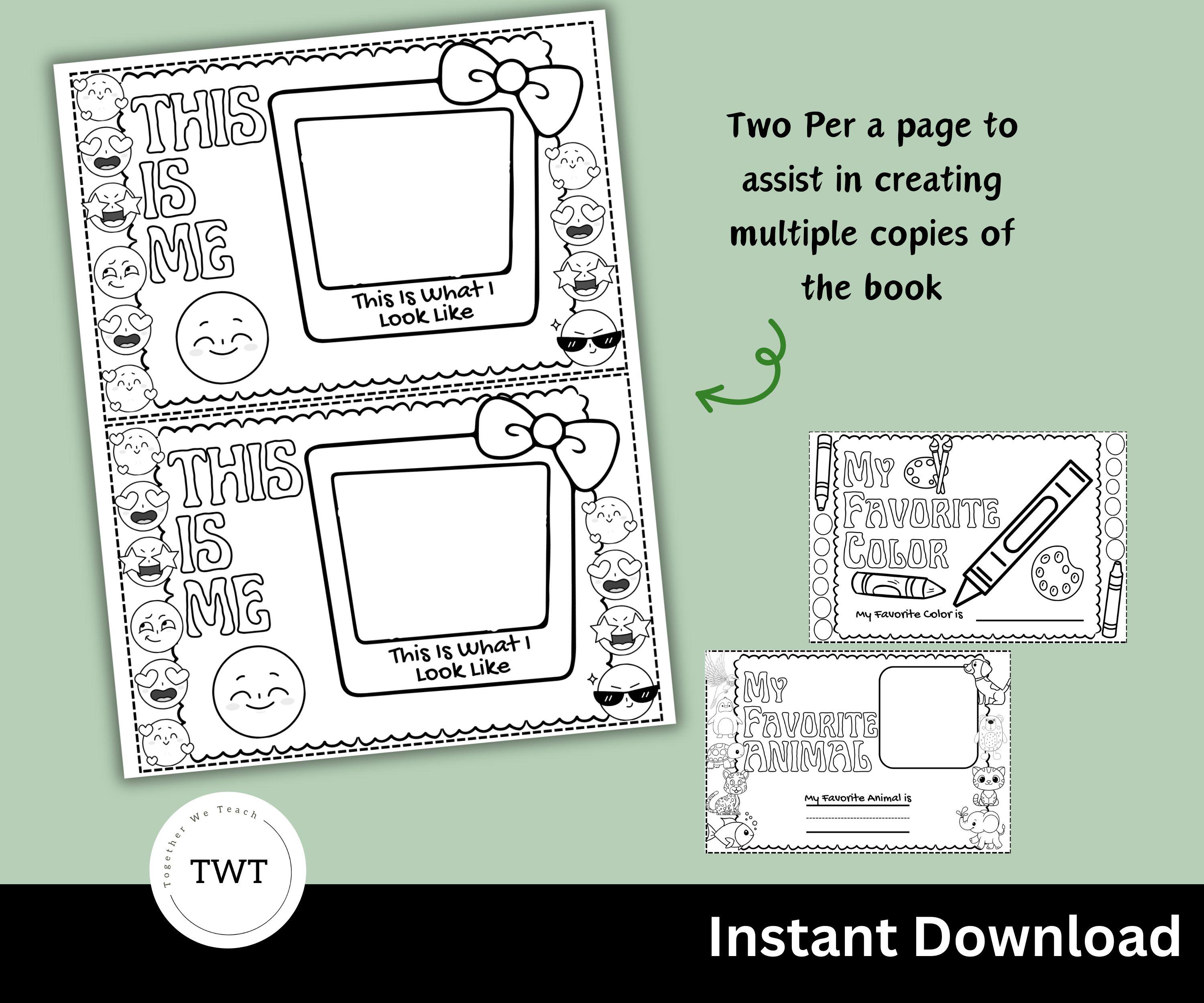 All About Me Mini Book - Etsy