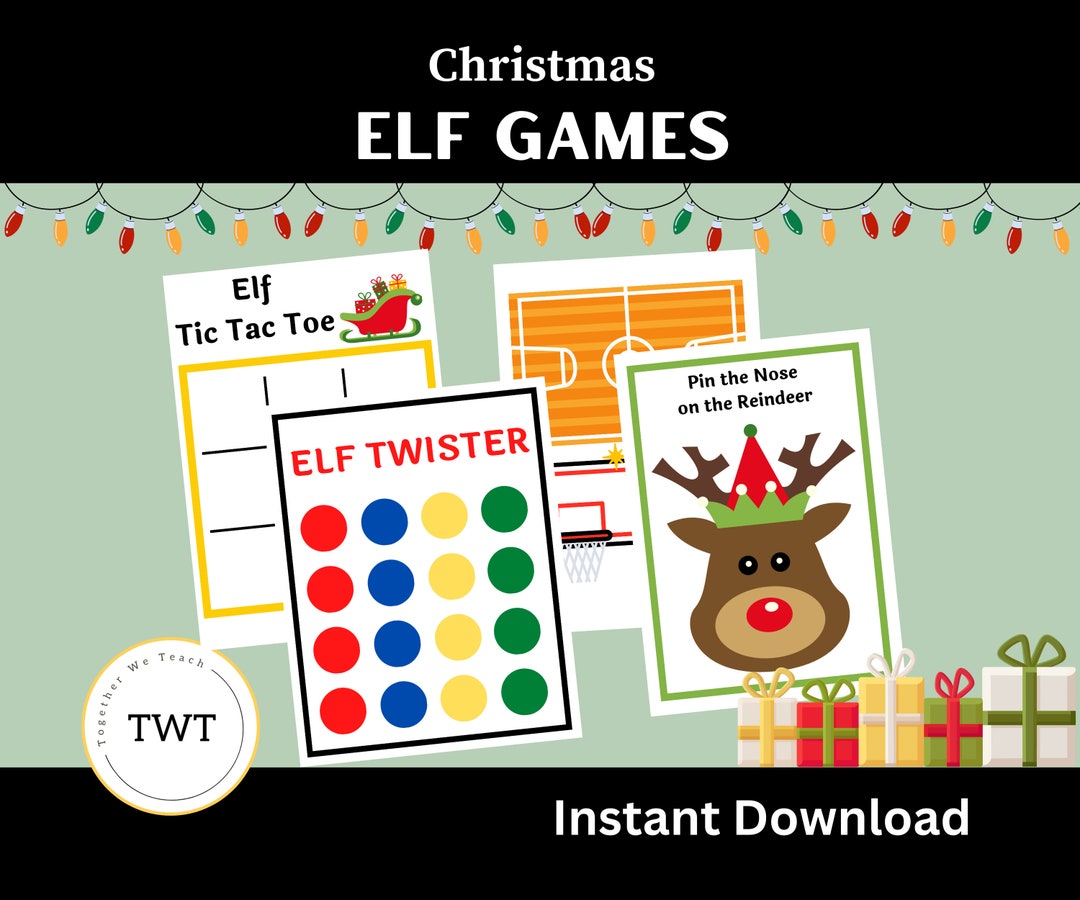 Elf Activity Games - Etsy