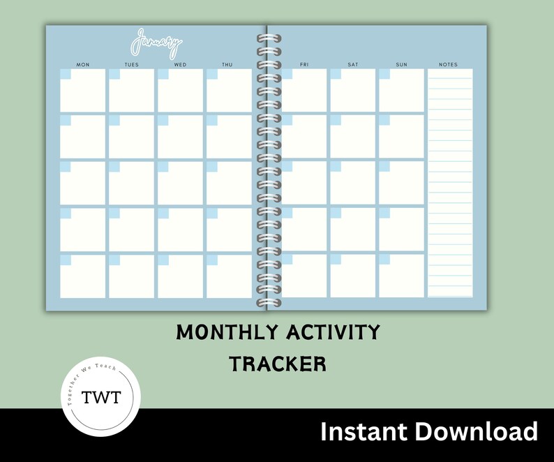 Teacher Planner - Blue Design- Printable -organising Teachers - Etsy