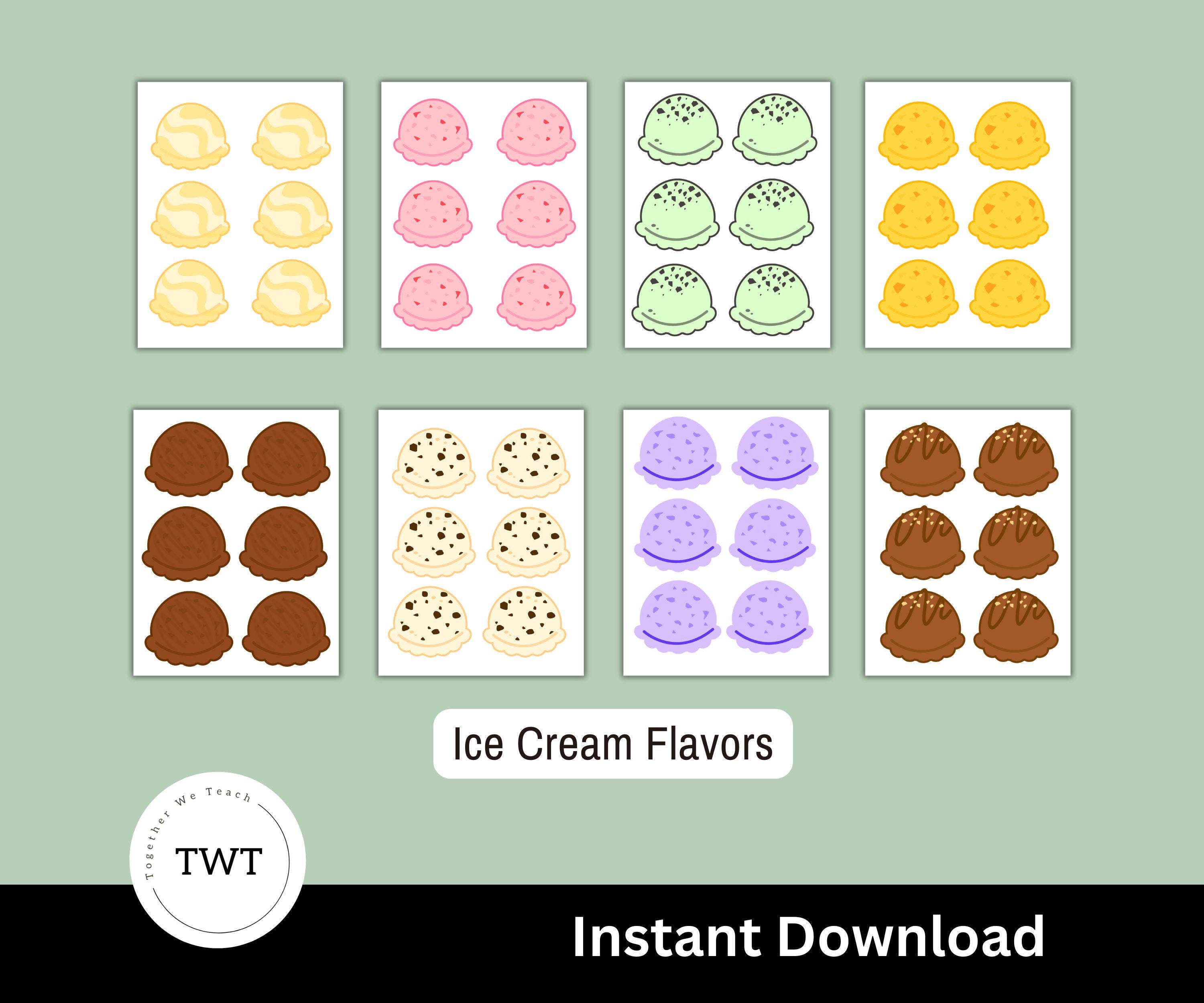 Ice Cream Shop Pretend Play, Imaginative Play PDF Download, Shop Signs ...