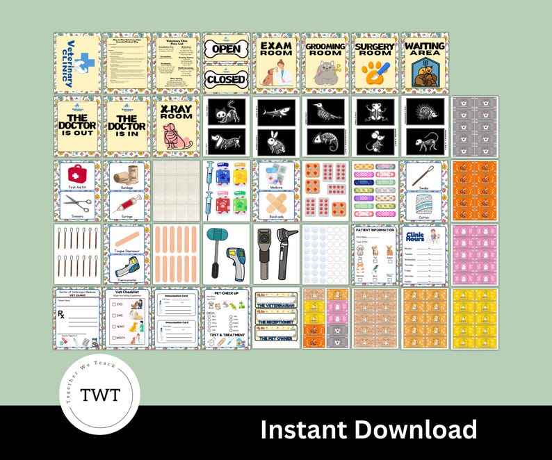 Vet Themed Pretend Play, Set up Your Own Vet Clinic, PDF Download ...