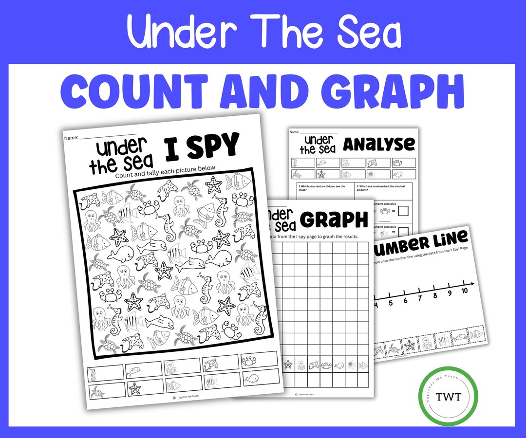 Count and Graph - Mathematics Activity - Under the Sea Themed - Answer ...