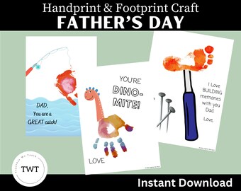 Fathers Day Handprint, Fathers Day Gift, Father's Day Kids Activity ...