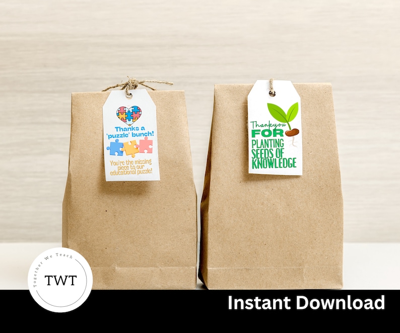 Teacher Appreciation Printable Gift Tags - Etsy