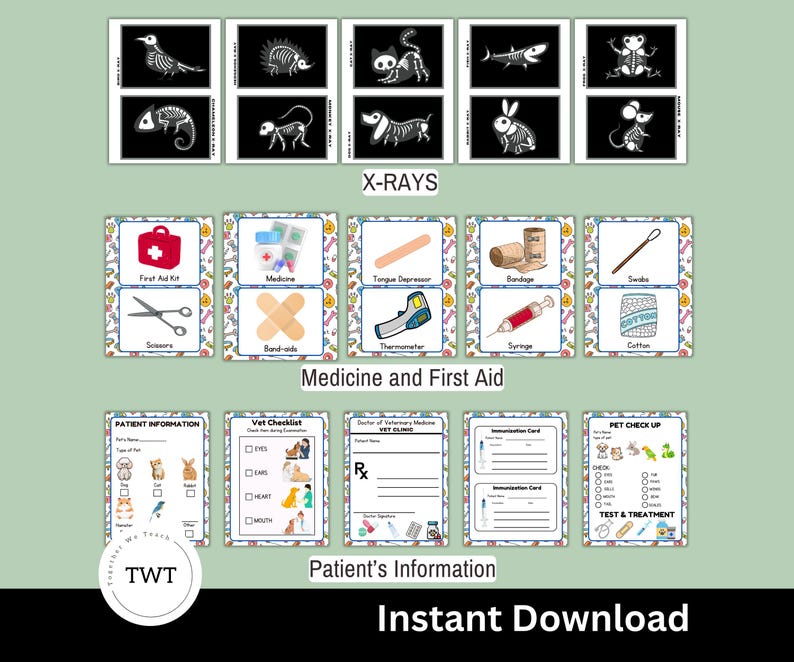 Vet Themed Pretend Play, Set up Your Own Vet Clinic, PDF Download ...