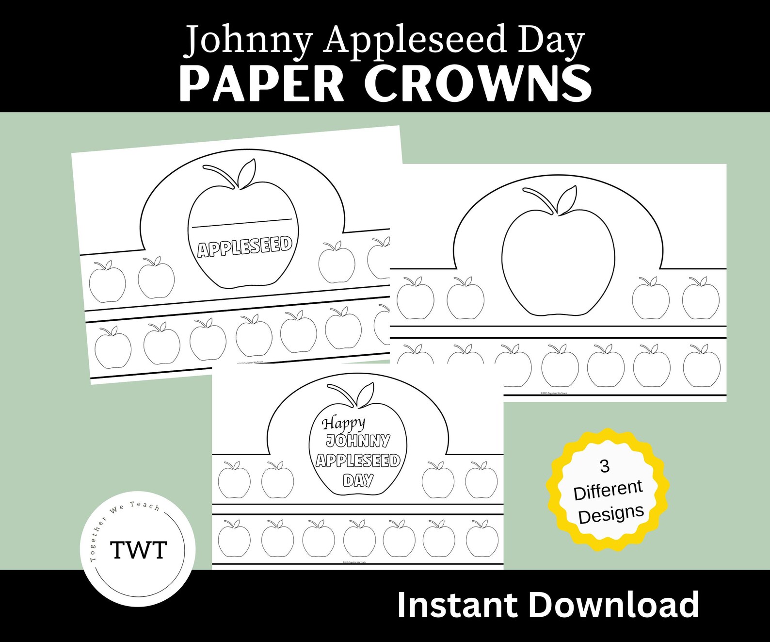 Johnny Appleseed Make Your Own Crowns - Etsy