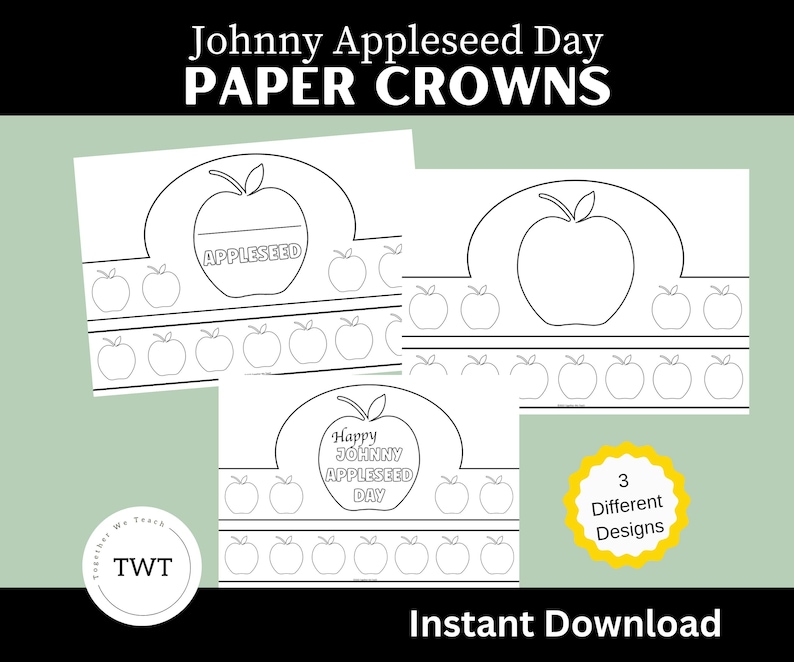 Johnny Appleseed Make Your Own Crowns - Etsy