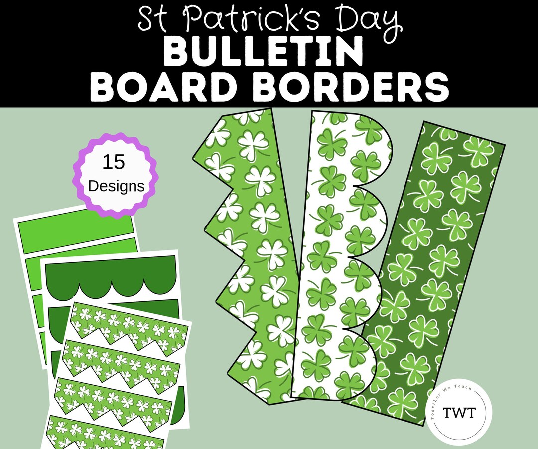 St Patrick's Day Bulletin Board Borders, Hallway, Reception, Doorway ...