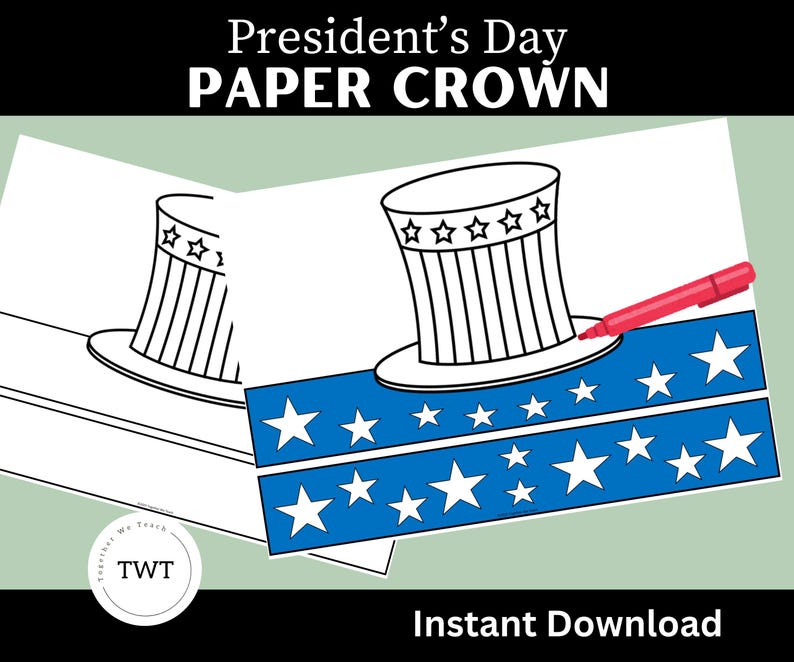 Make & Decorate Crown Activity - Presidents Day - Etsy