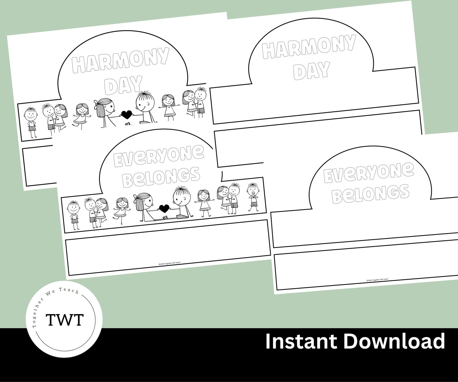 Harmony Day Crowns- Easy Craft Activity - Etsy