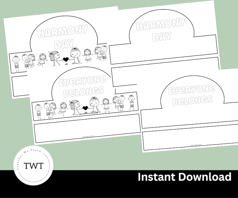 Harmony Day Crowns- Easy Craft Activity - Etsy
