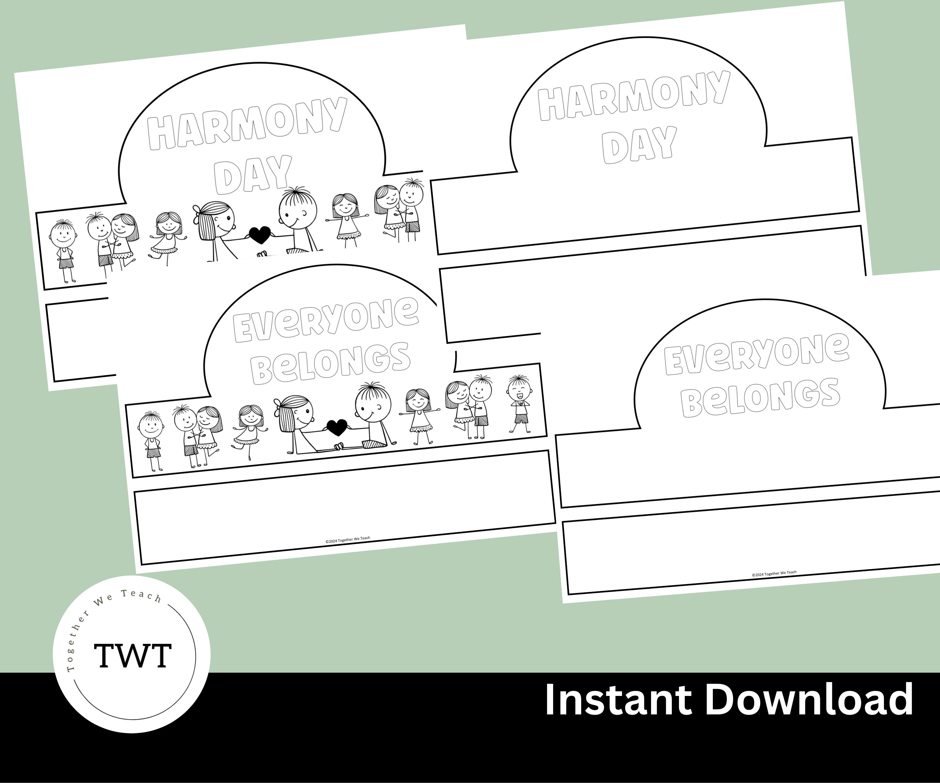 Harmony Day Crowns- Easy Craft Activity - Etsy