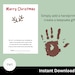 Reindeer Handprint Christmas Keepsake, Personalised Gift, Make Your Own ...