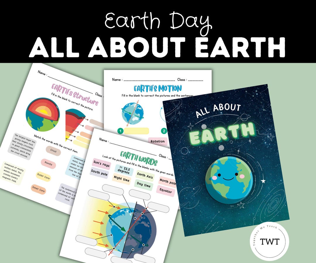 All About Earth Activity Booklet With Answers - Etsy