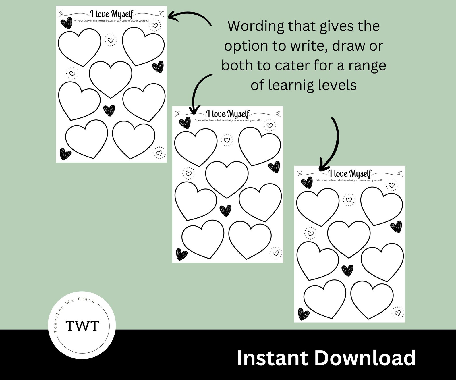 What I Love About Myself Activity - Self Reflection - Valentines Day - Etsy