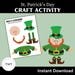 Printable 3D Shamrock Craft | St. Patrick's Day Coloring Page (digital ...