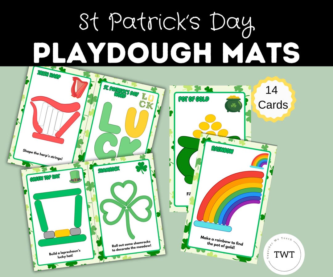 Playdough Mats St Patrick's Day Themed - Etsy