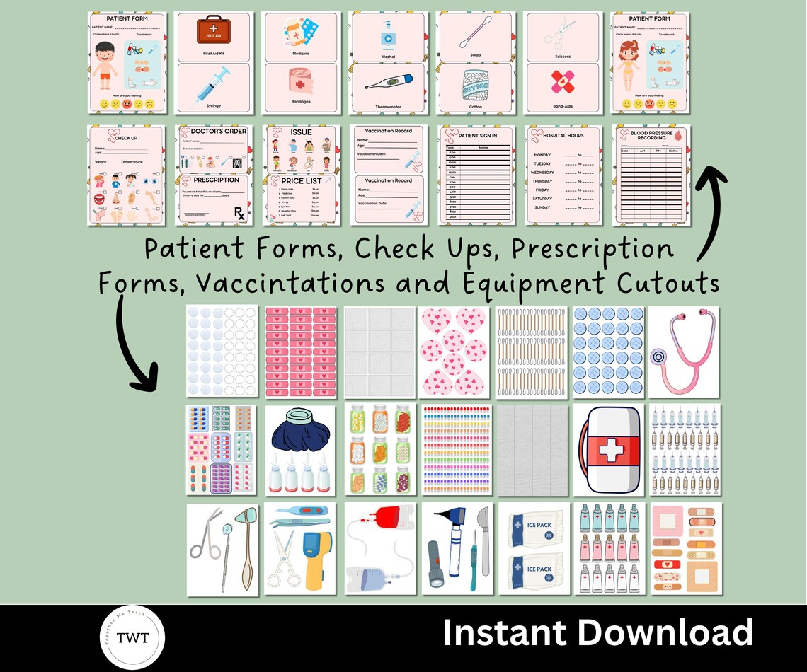 Doctors Office Pretend Play, Set up Your Own Doctors, PDF Download ...