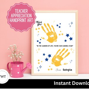 Teacher Appreciation Handprint Art Activity - Etsy