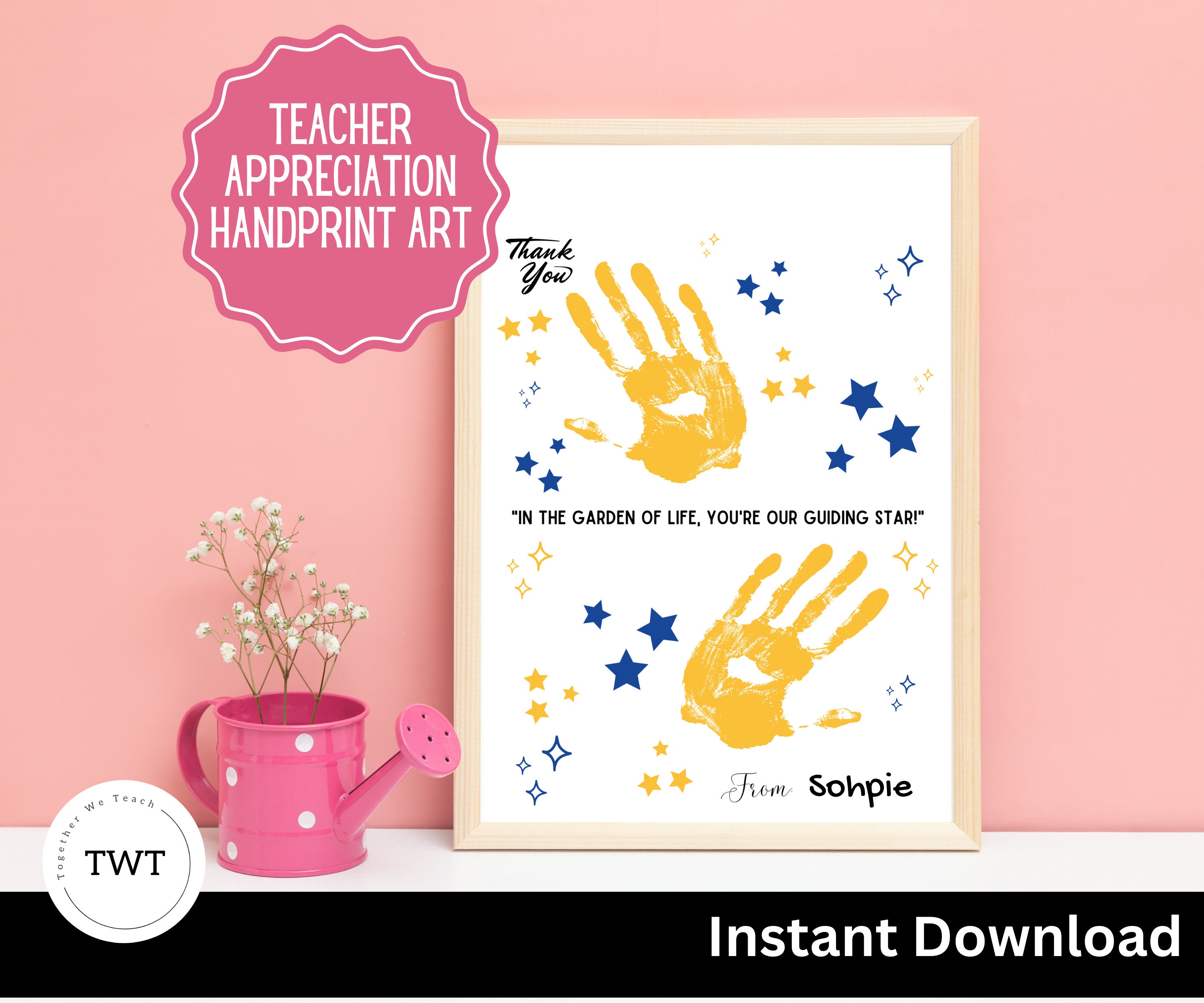 Teacher Appreciation Handprint Art Activity - Etsy