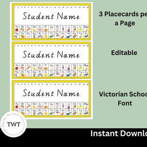Student Name Desk Cards - Etsy